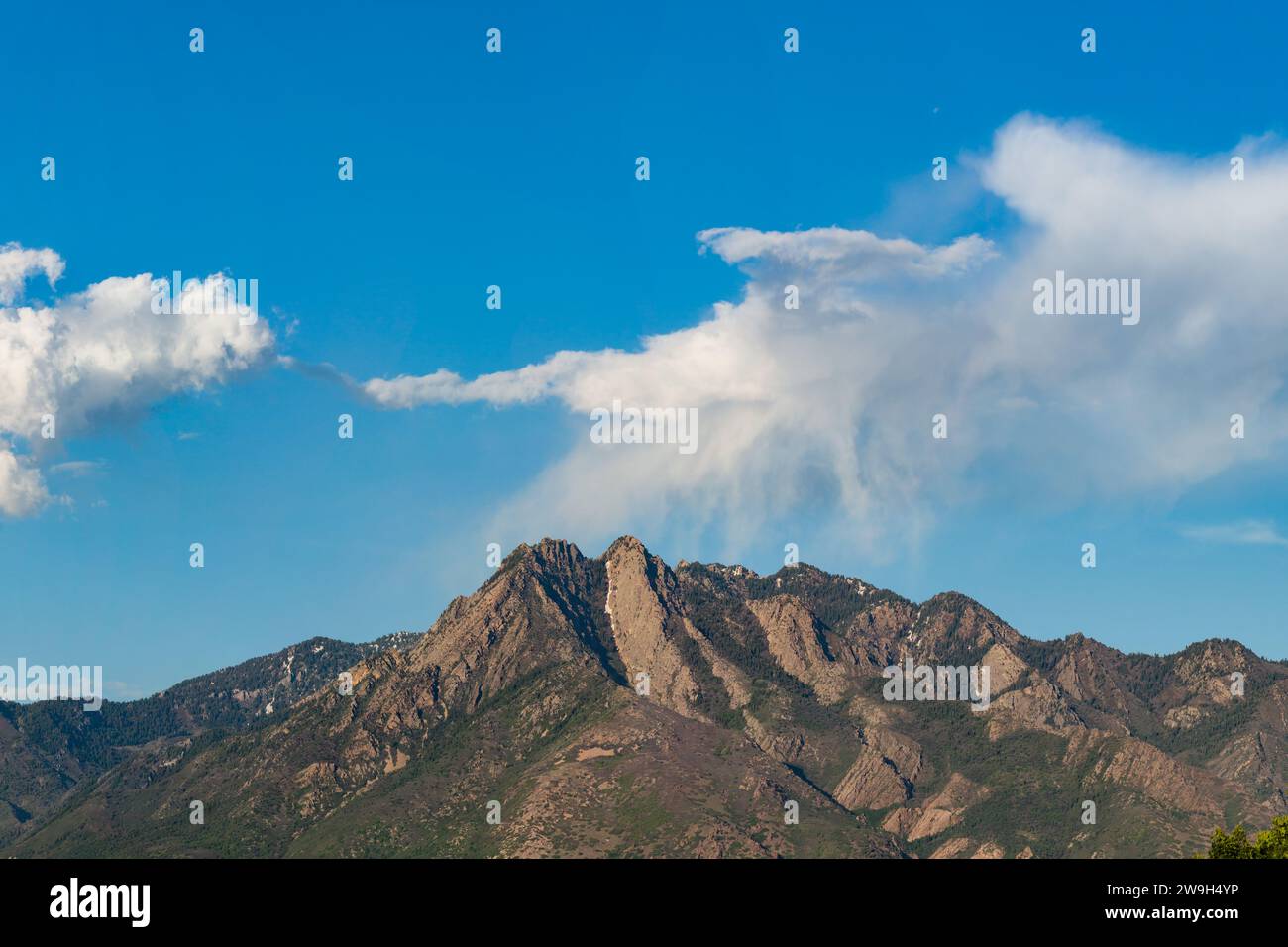 Clouds over Mount Olympus in the Wasatch Mountain Range by Salt Lake ...
