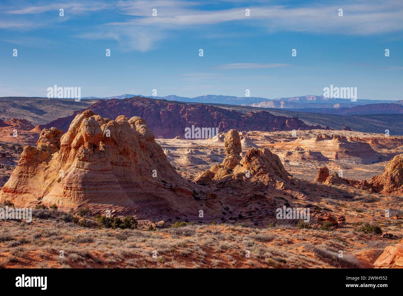 Eroded Navajo sandstone formations in South Coyote Buttes, Vermilion ...