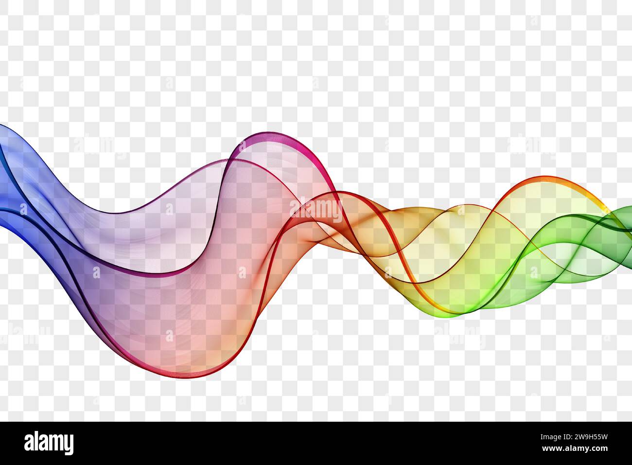 Abstract spectrum wave on transparent background. Design element Stock ...