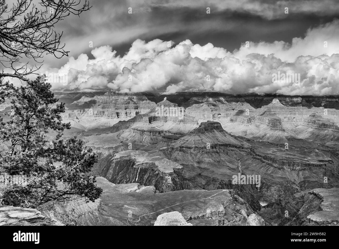 Stormy clouds build up over the Grand Canyon in Grand Canyon National ...