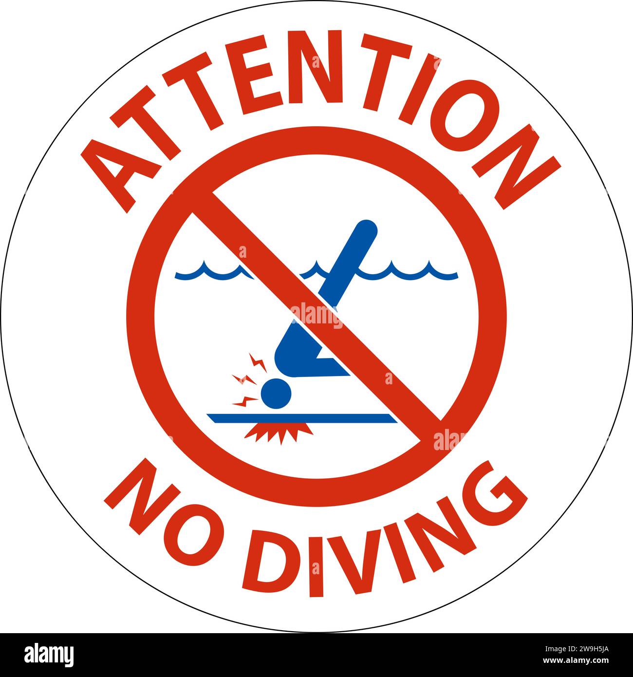 No diving sign pool Stock Vector Images - Alamy