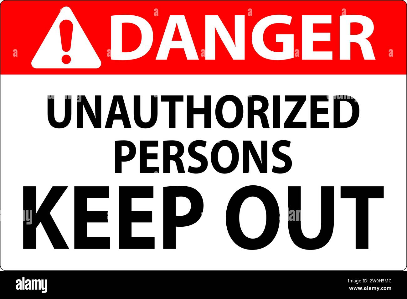 Danger Sign Unauthorized Persons Keep Out Stock Vector Image & Art - Alamy
