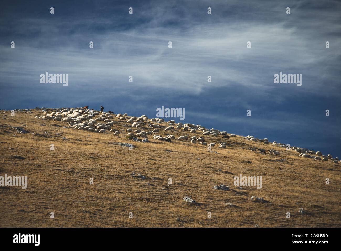 The beauty of untouched wilderness showcased in a panoramic mountain spectacle Stock Photo - Alamy