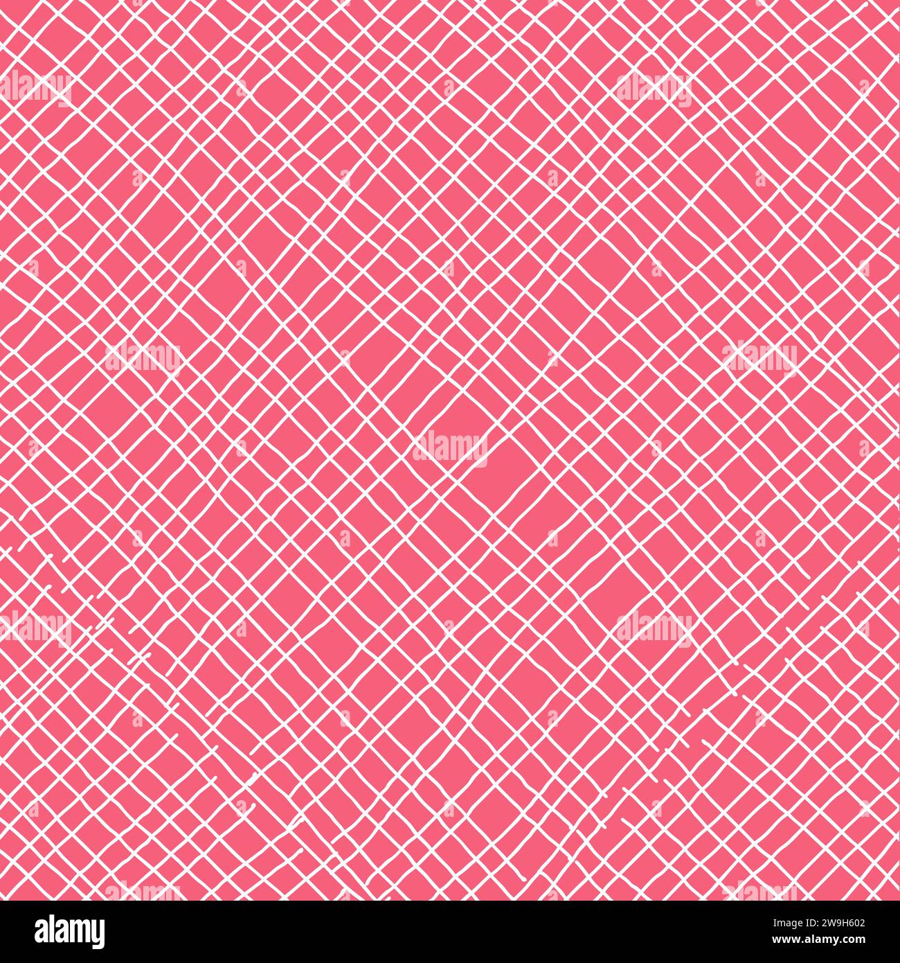 Hand drawn red white plaid pattern. Check, square doodle background ...