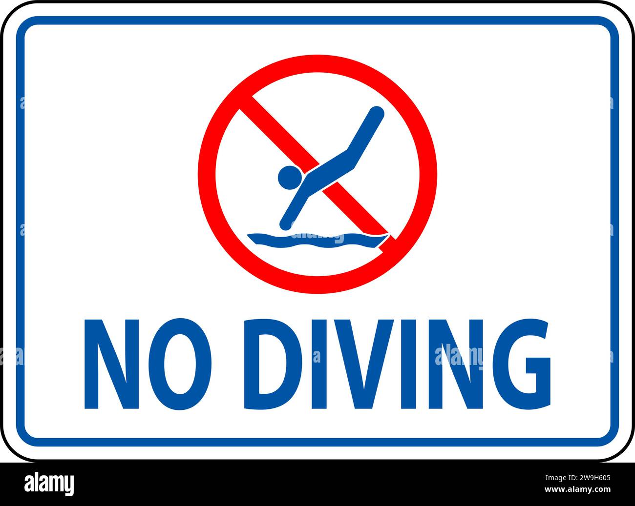 No Diving Sign, No Diving Stock Vector Image & Art - Alamy