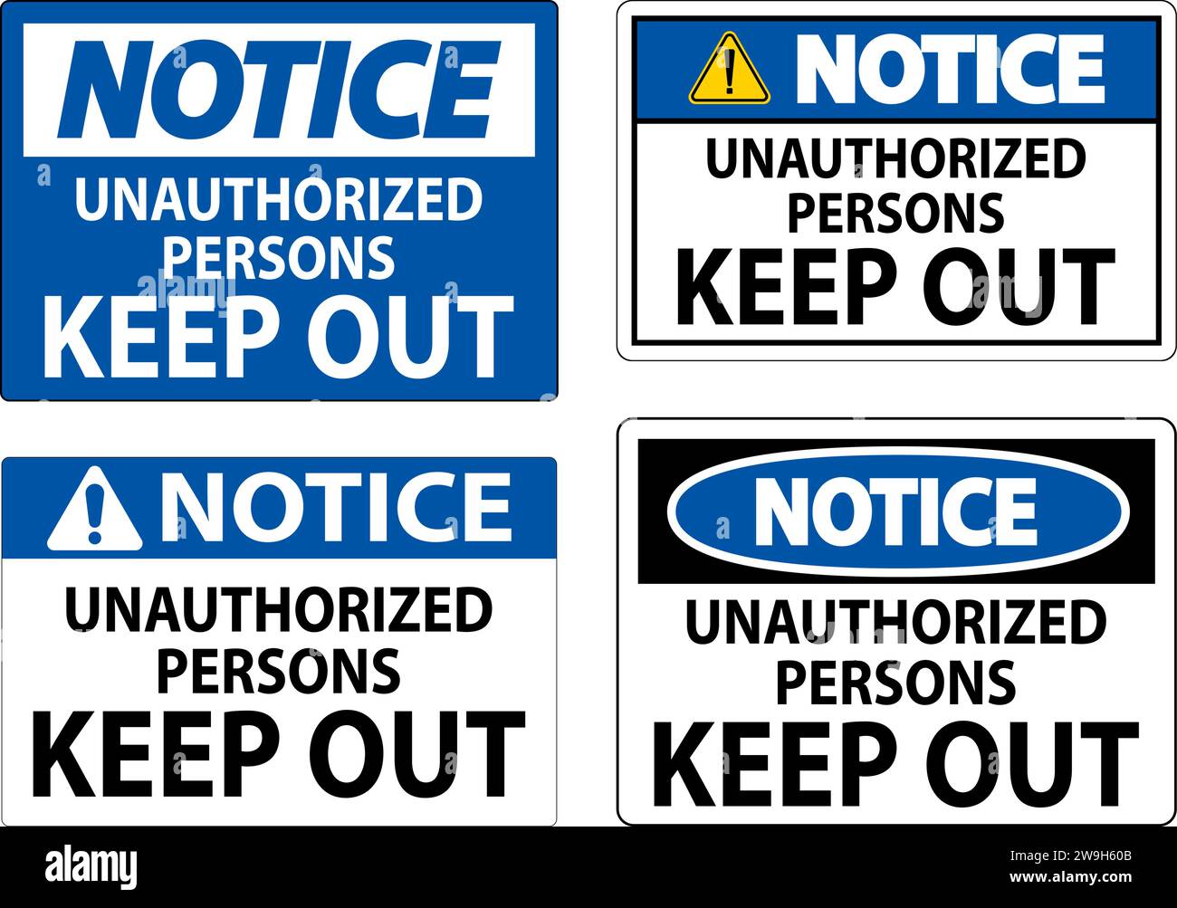 No entry unauthorized persons sign hi-res stock photography and images ...