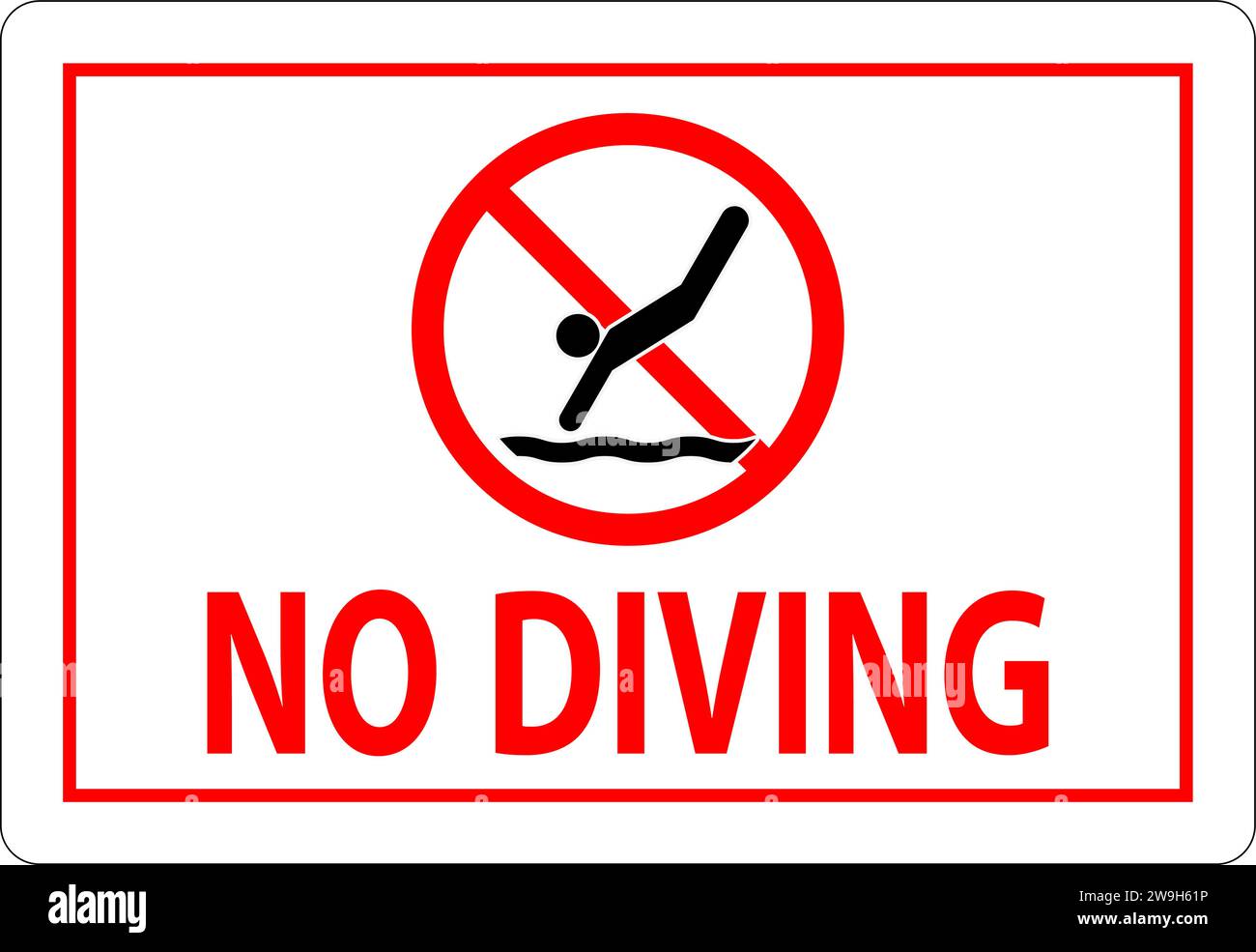 No Diving Sign, No Diving Stock Vector Image & Art - Alamy