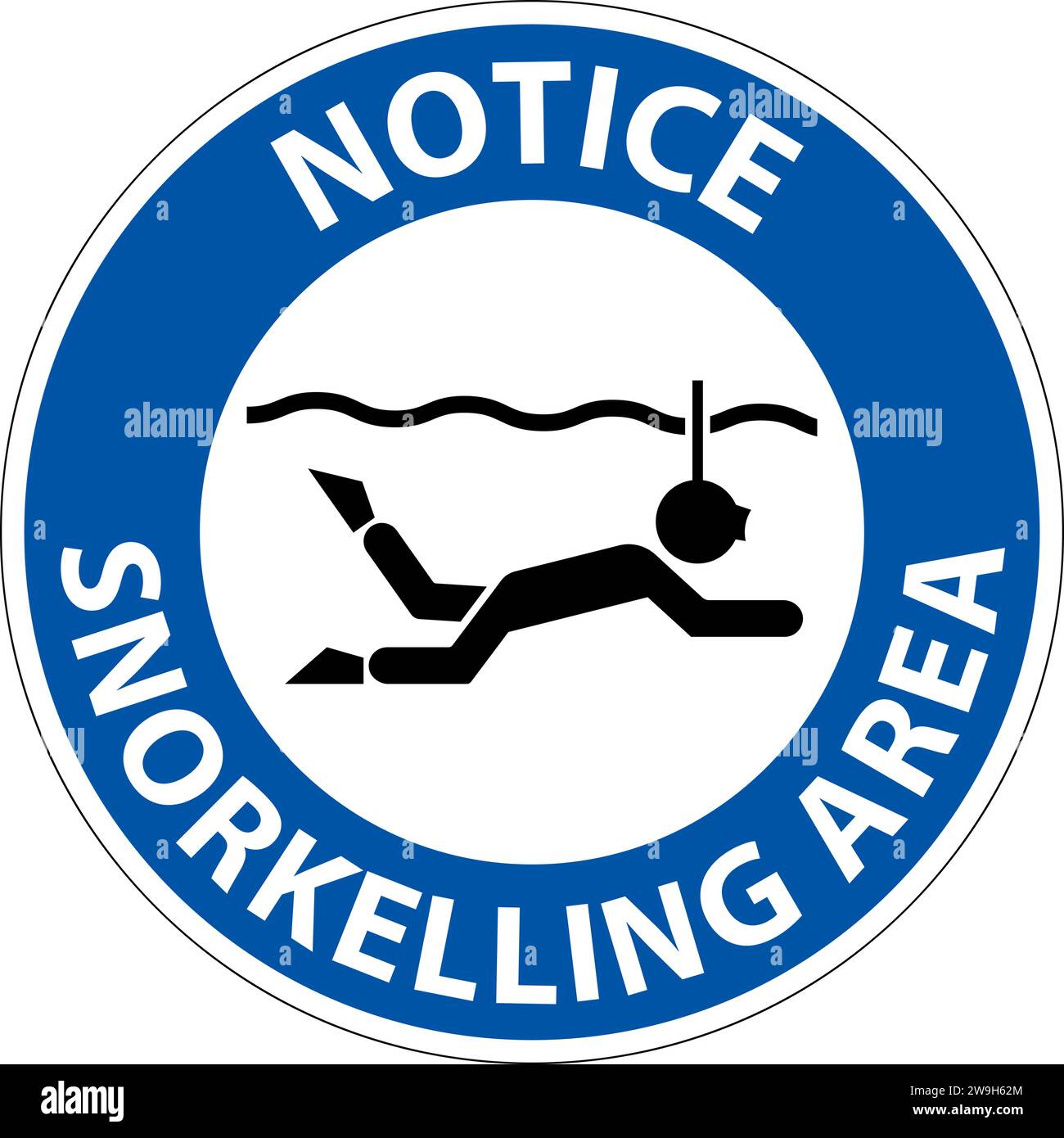 Water Safety Sign Notice -Snorkeling Area Stock Vector Image & Art - Alamy