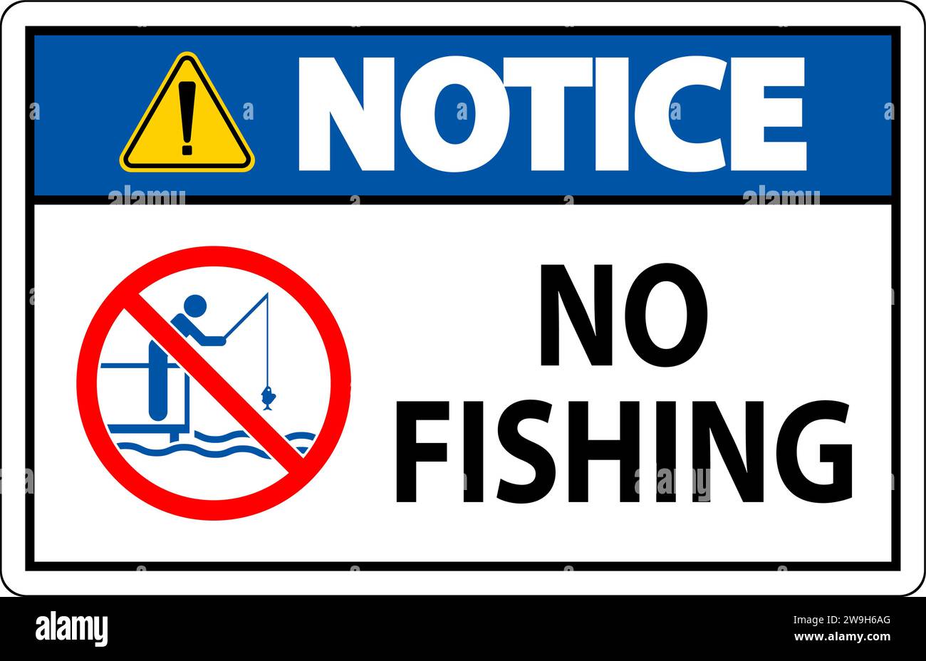 Water Safety Sign Notice, No Fishing Stock Vector Image & Art - Alamy