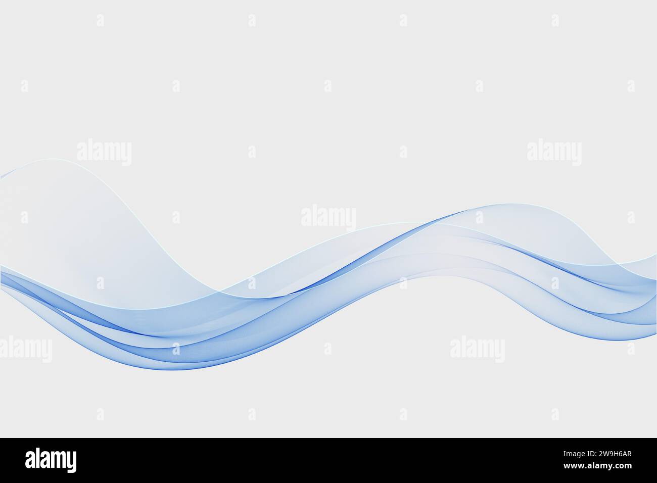Blue wavy stream of transparent wave on a white background Stock Vector ...