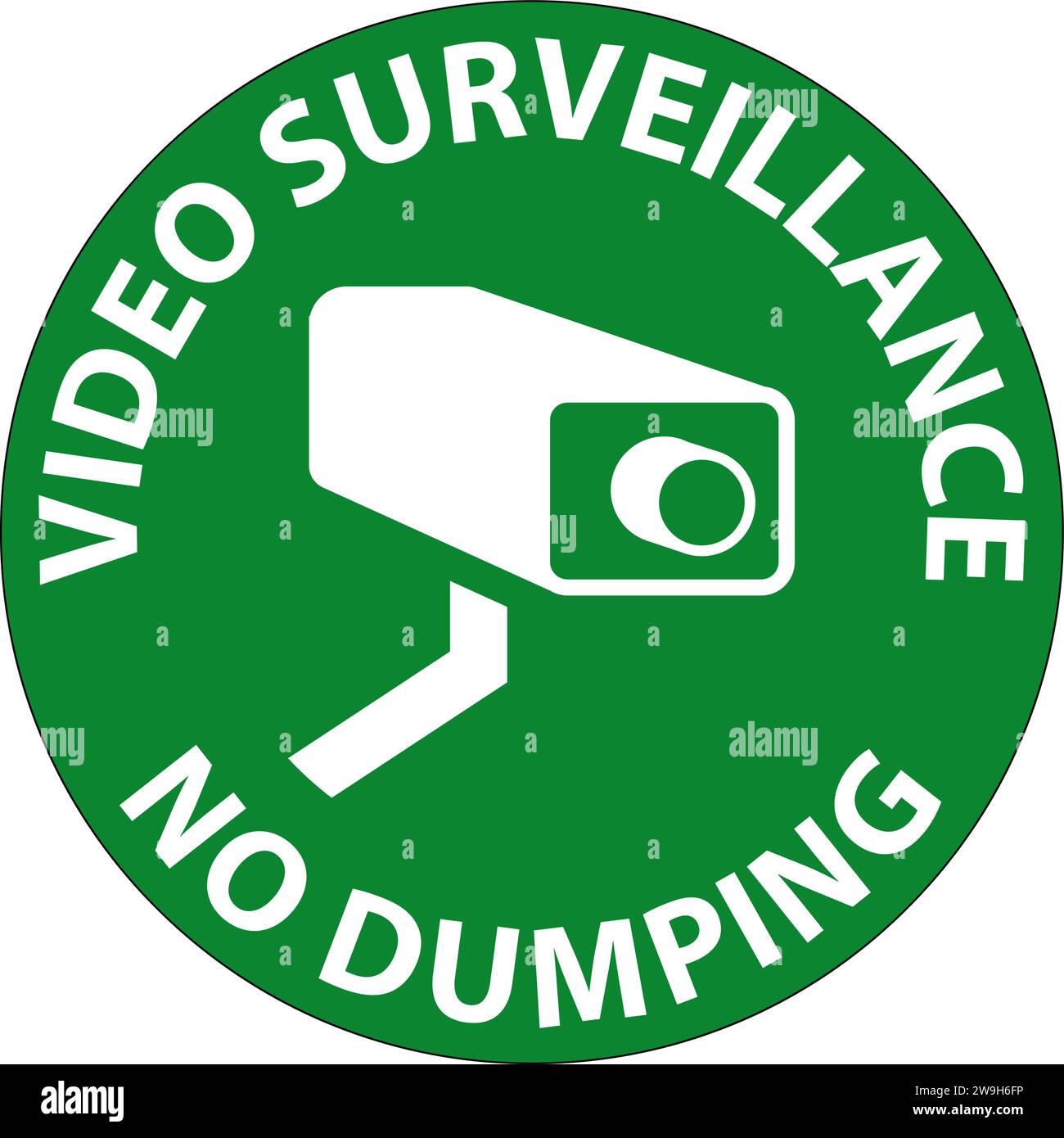 Safety First Sign Video Surveillance, No Dumping Stock Vector Image ...
