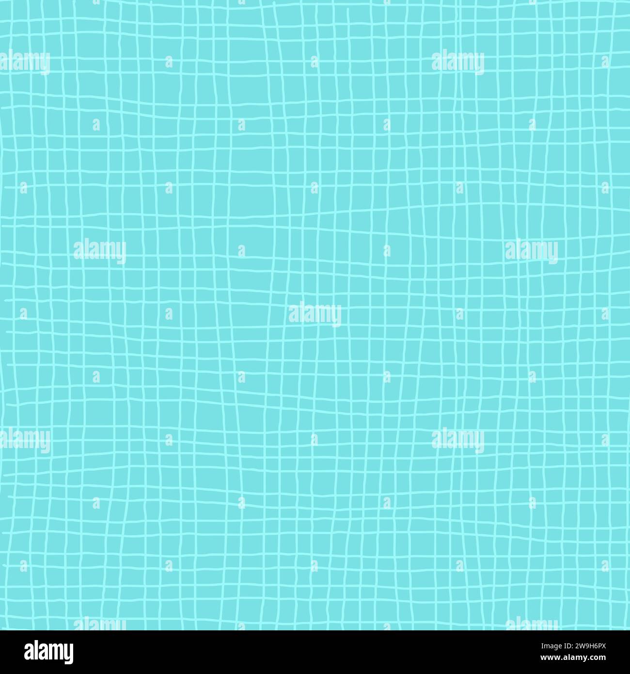 Hand drawn blue white plaid pattern. Check, square doodle background ...