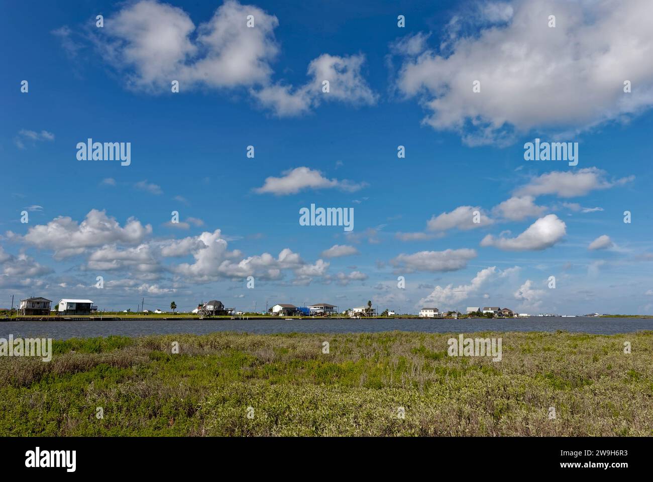 The small Town of Sargent spread along the intracoastal waterway in the ...