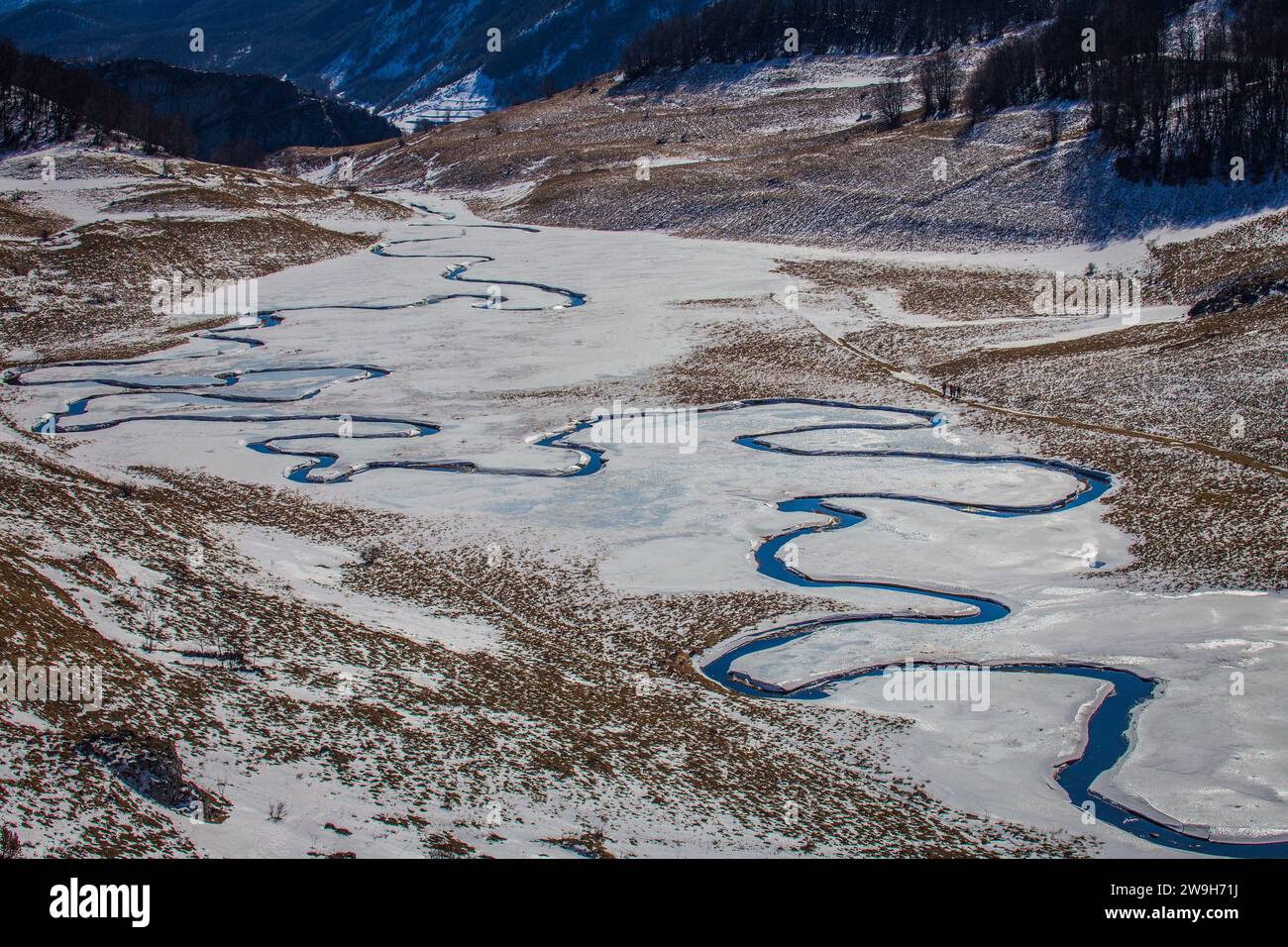 The beauty of untouched wilderness showcased in a panoramic mountain ...