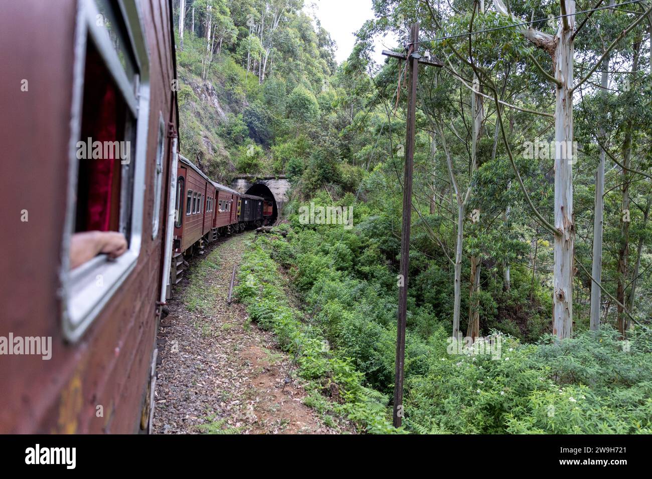 Colombo to Kandy train journey Stock Photo - Alamy