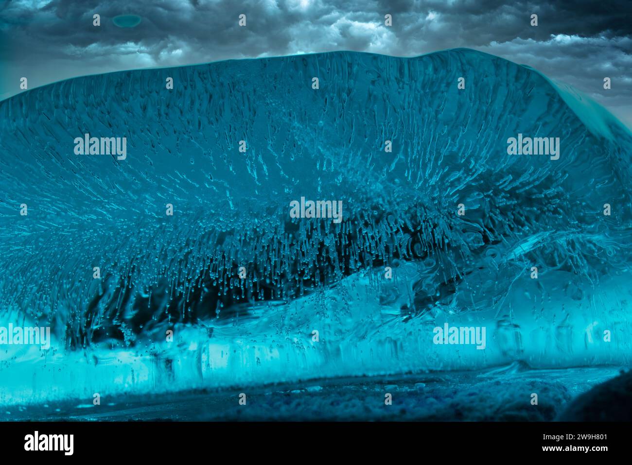 frozen water ice air bubbles in ice colors abstraction beautiful ...