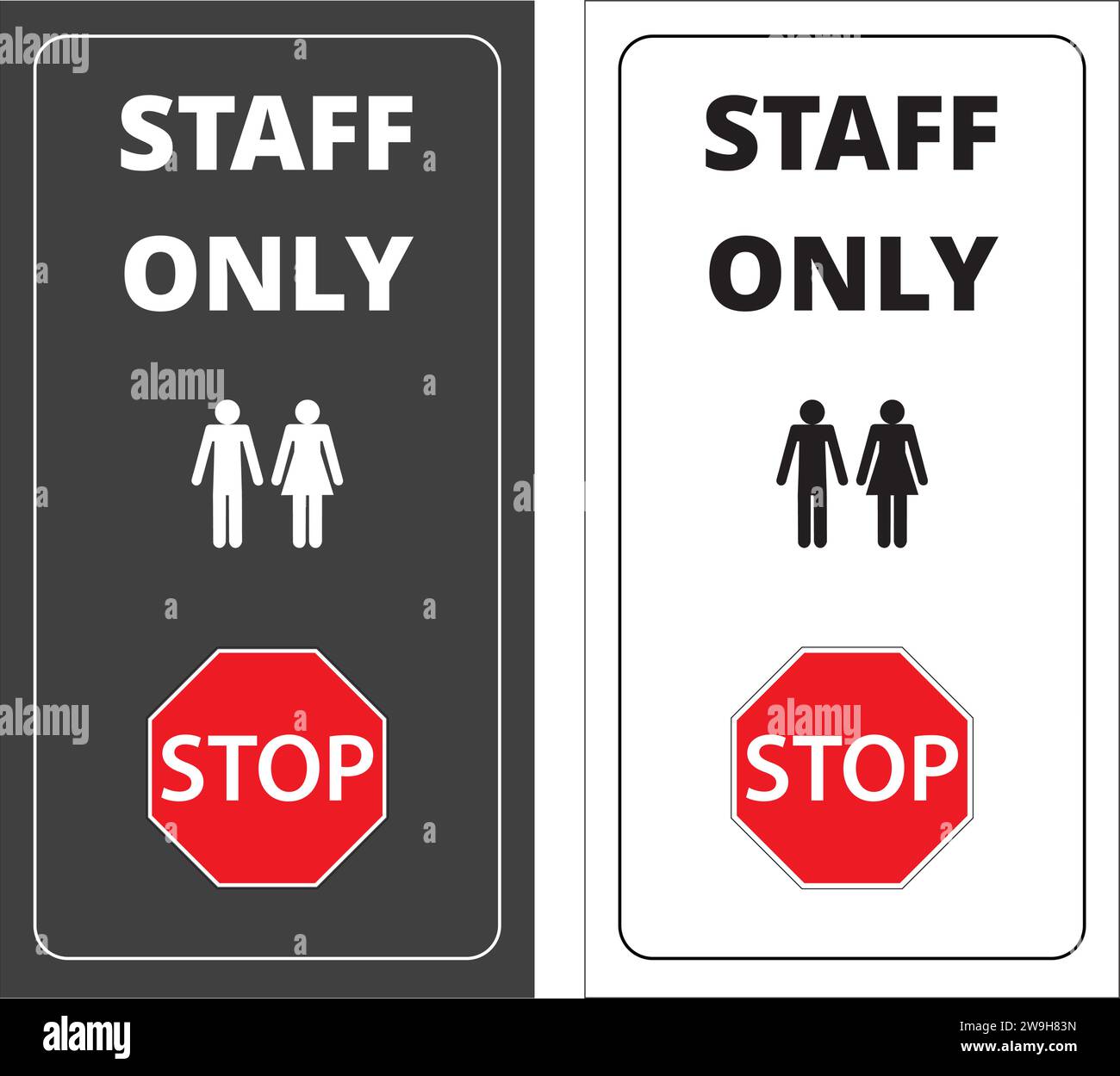 Authorized staff only sign Stock Vector Images - Alamy