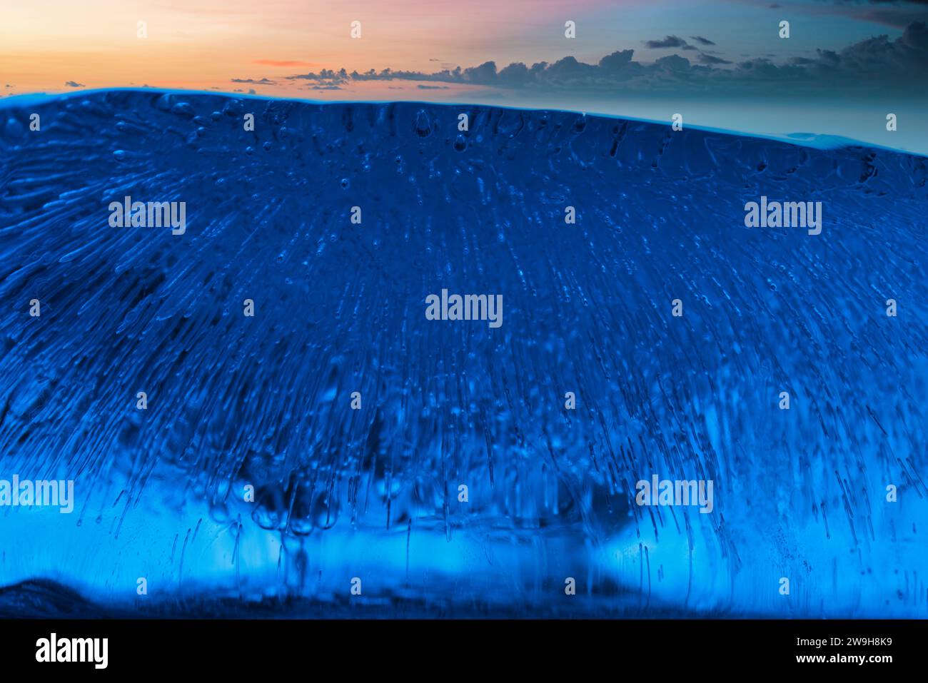 frozen water ice air bubbles in ice colors abstraction beautiful ...