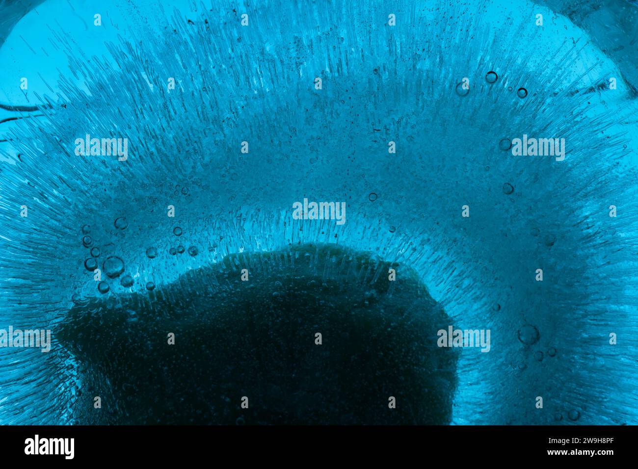 frozen water ice air bubbles in ice colors abstraction beautiful ...