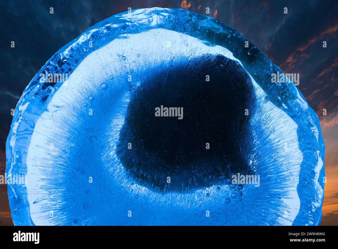 frozen water ice air bubbles in ice colors abstraction beautiful ...