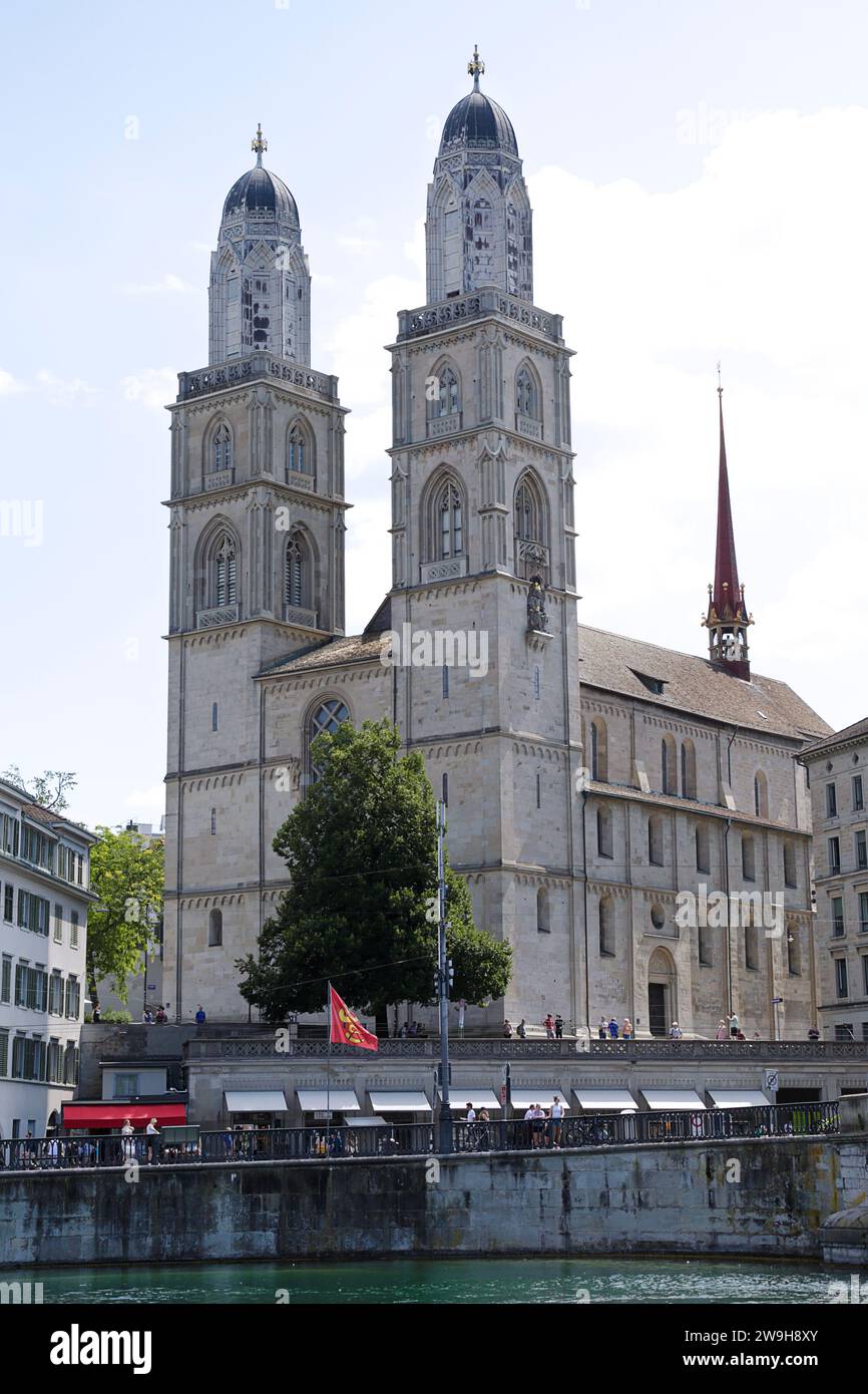 Zurich, Switzerland. View of the historic city center with famous ...