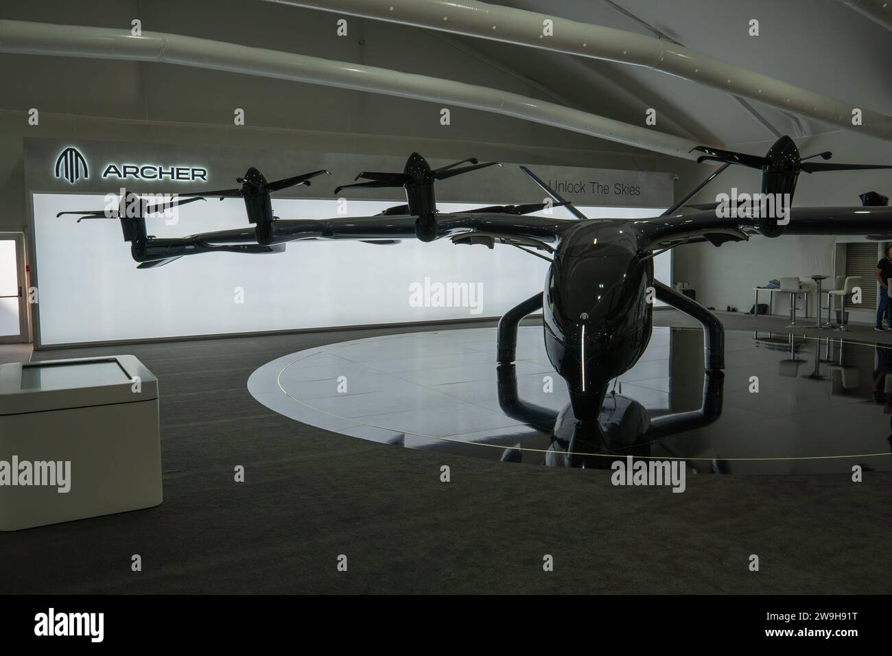 Archer Aviation Midnight eVTOL aircraft on display at Dubai Airshow ...