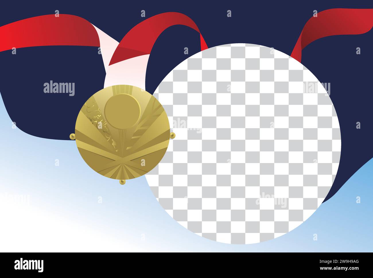 Twibbon template celebrating winning a sporting event with a gold medal ...