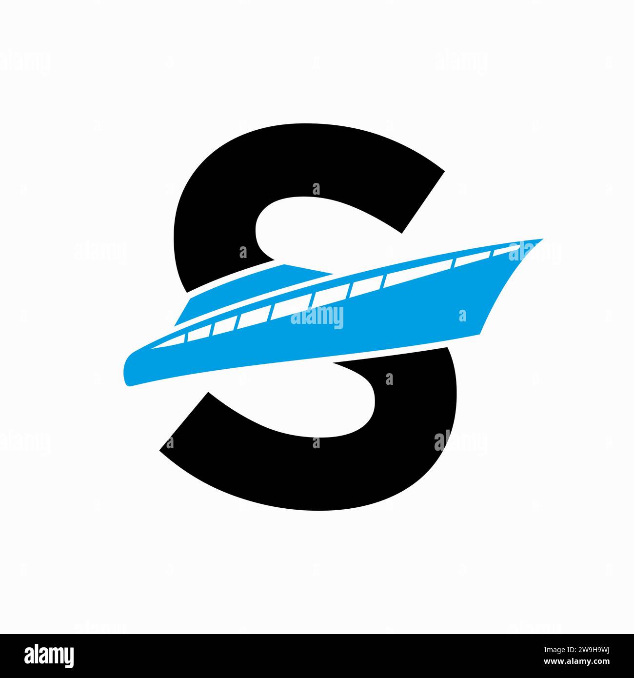 Boat Logo With S Letter. Ship Icon, Yacht Logo Symbol Stock Vector ...