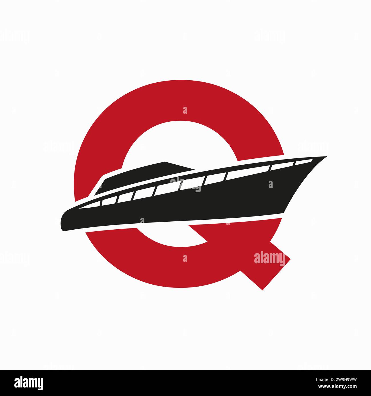 Boat Logo With Q Letter. Ship Icon, Yacht Logo Symbol Stock Vector ...