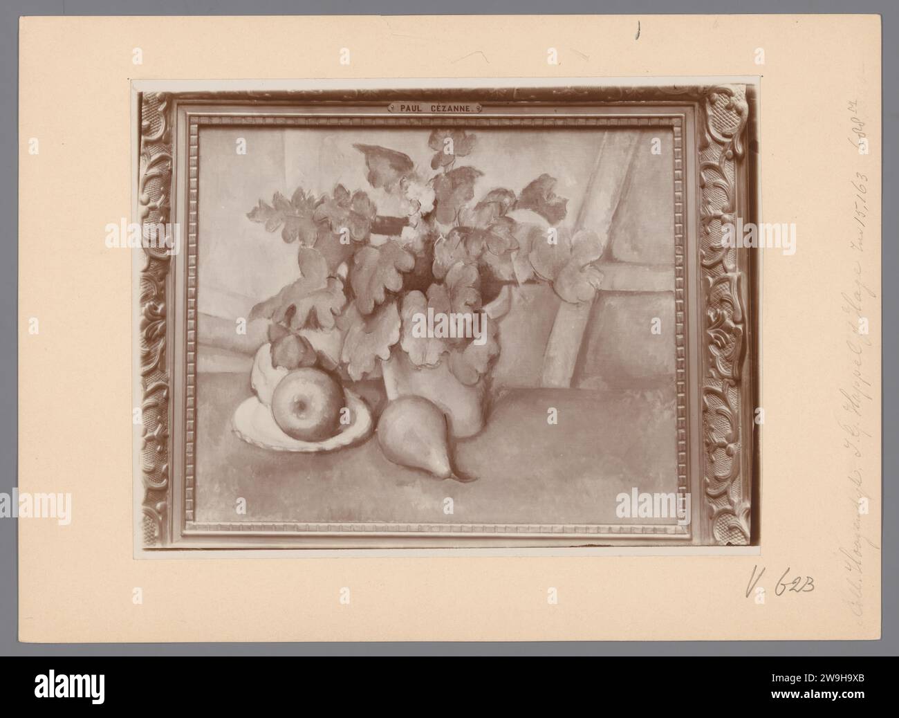 Photo production of a painting with still life with fruit and plant by ...