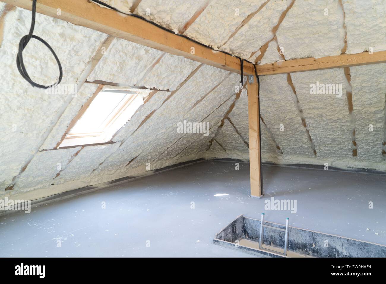 Installing insulation in attic hi-res stock photography and images - Alamy