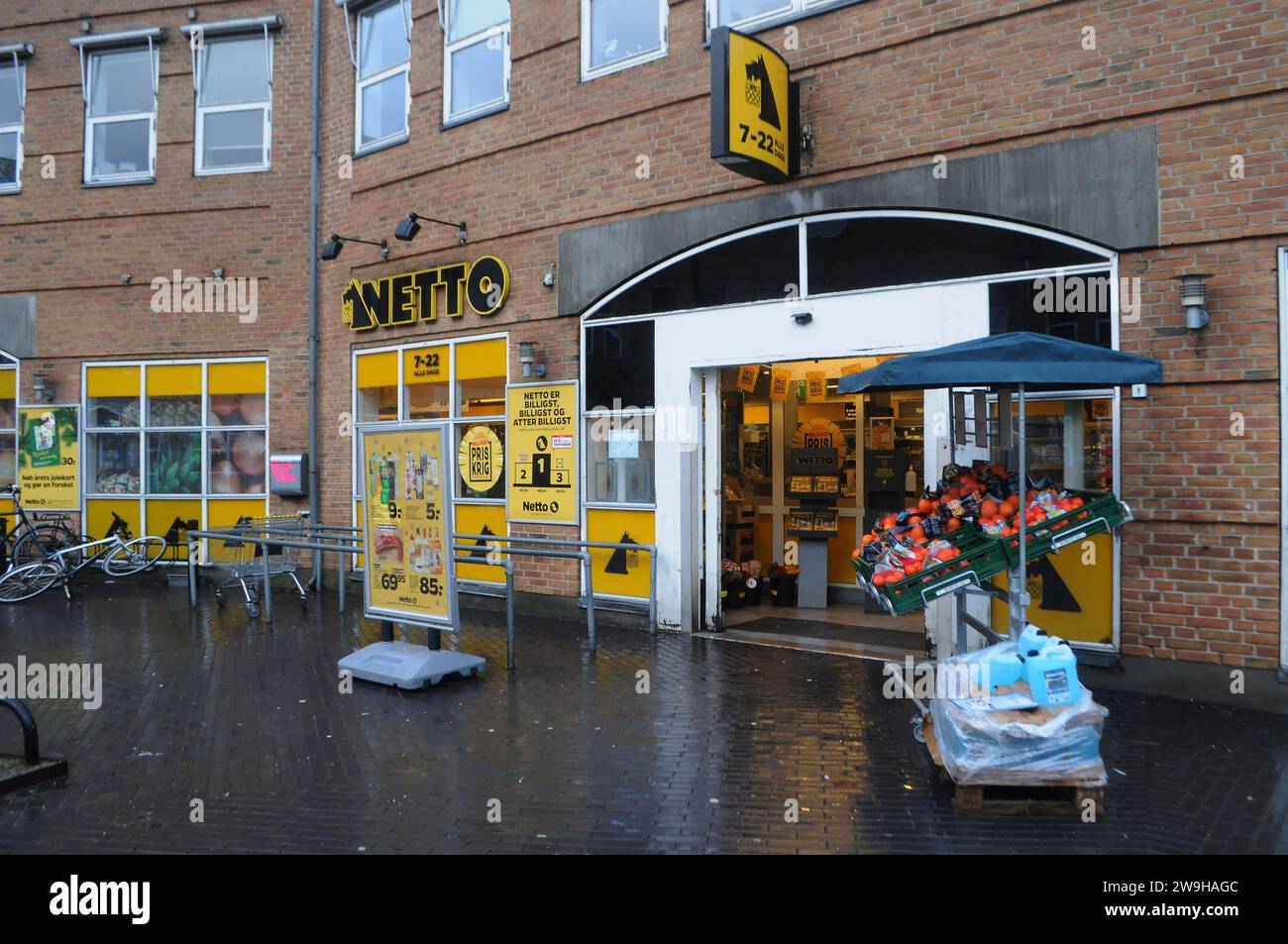 Kastrup/Copenhagen, Denmark /28 December 2023/.Netto grocery store in ...