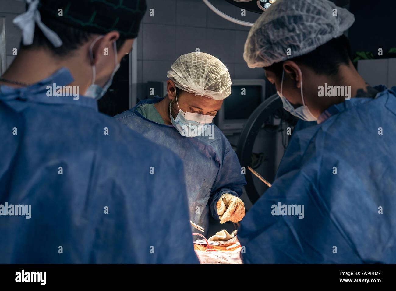 Team of doctors in an operating room. Hospital and operating room ...