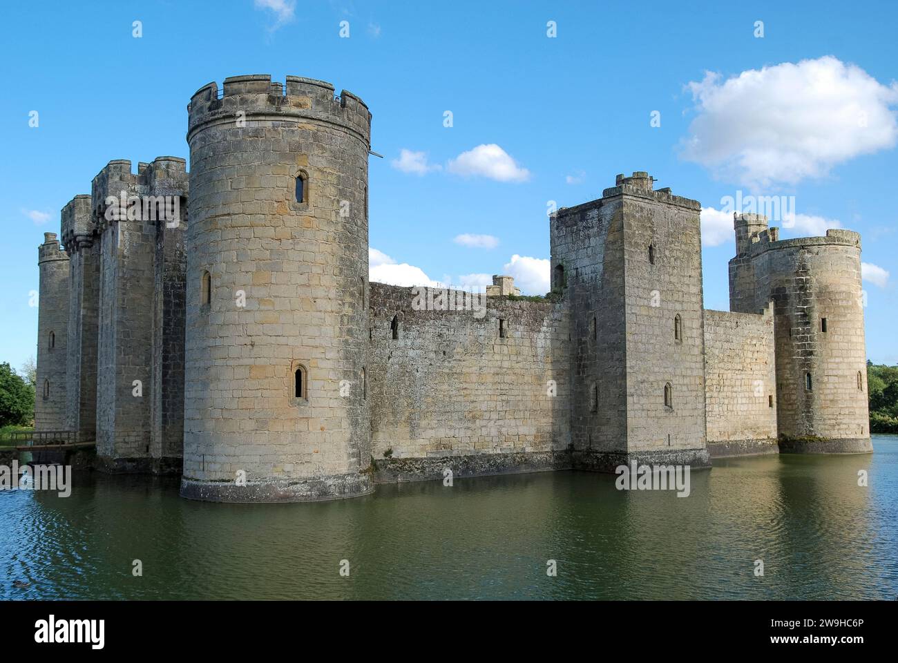 Bodiam Castle and moat, East Sussex, England, UK Stock Photo - Alamy