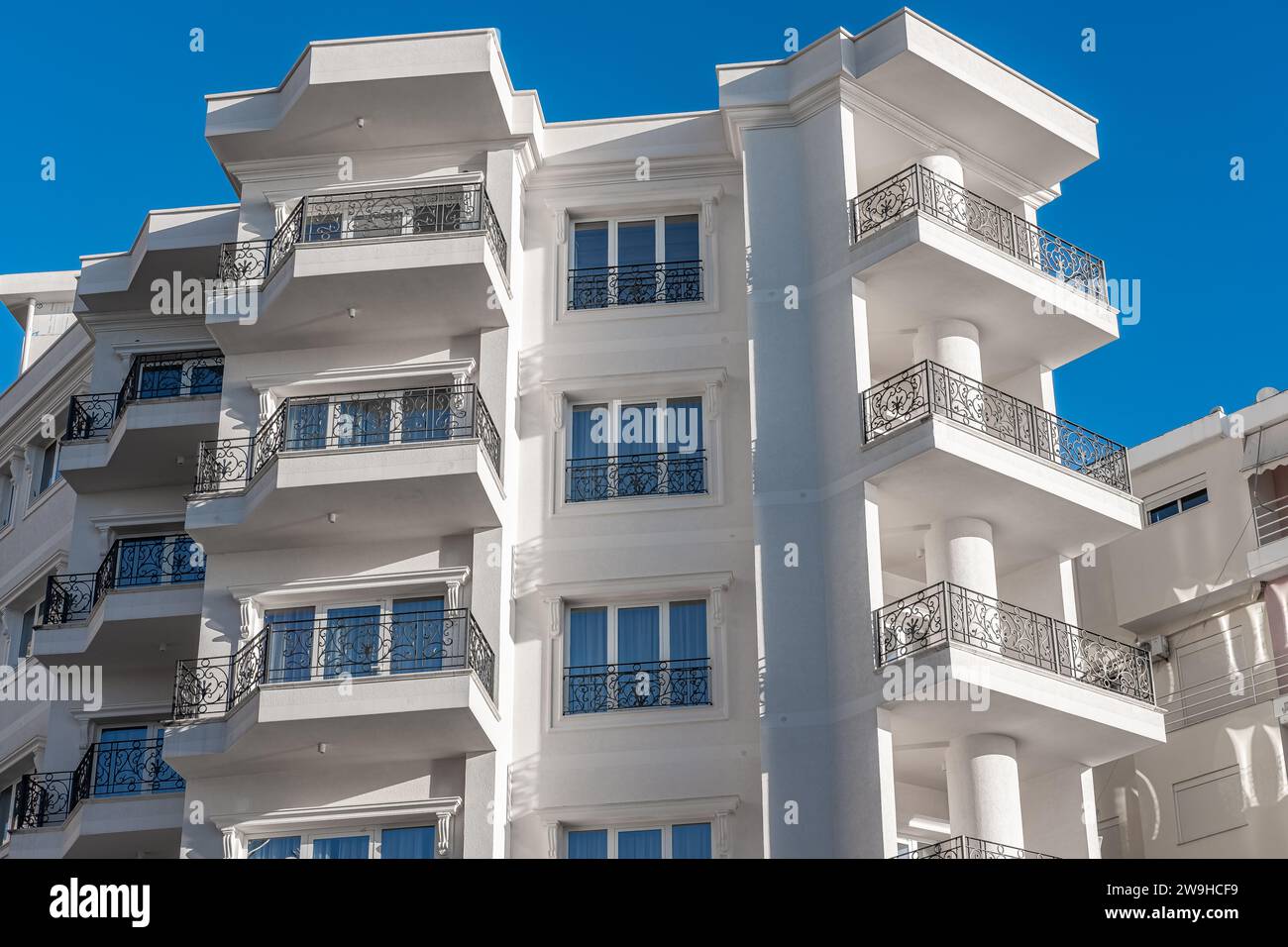 Beautiful modern architecture of the building. Abstract Architecture ...