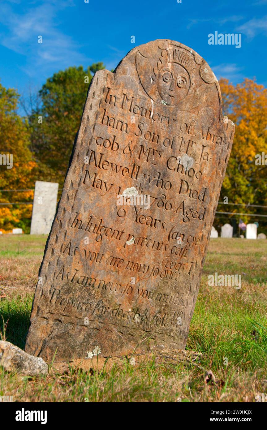 Headstone, Union Cemetery, Union, Connecticut Stock Photo - Alamy