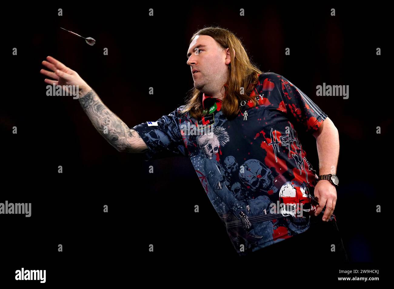 Ryan Searle during his match against Joe Cullen on day eleven of the ...