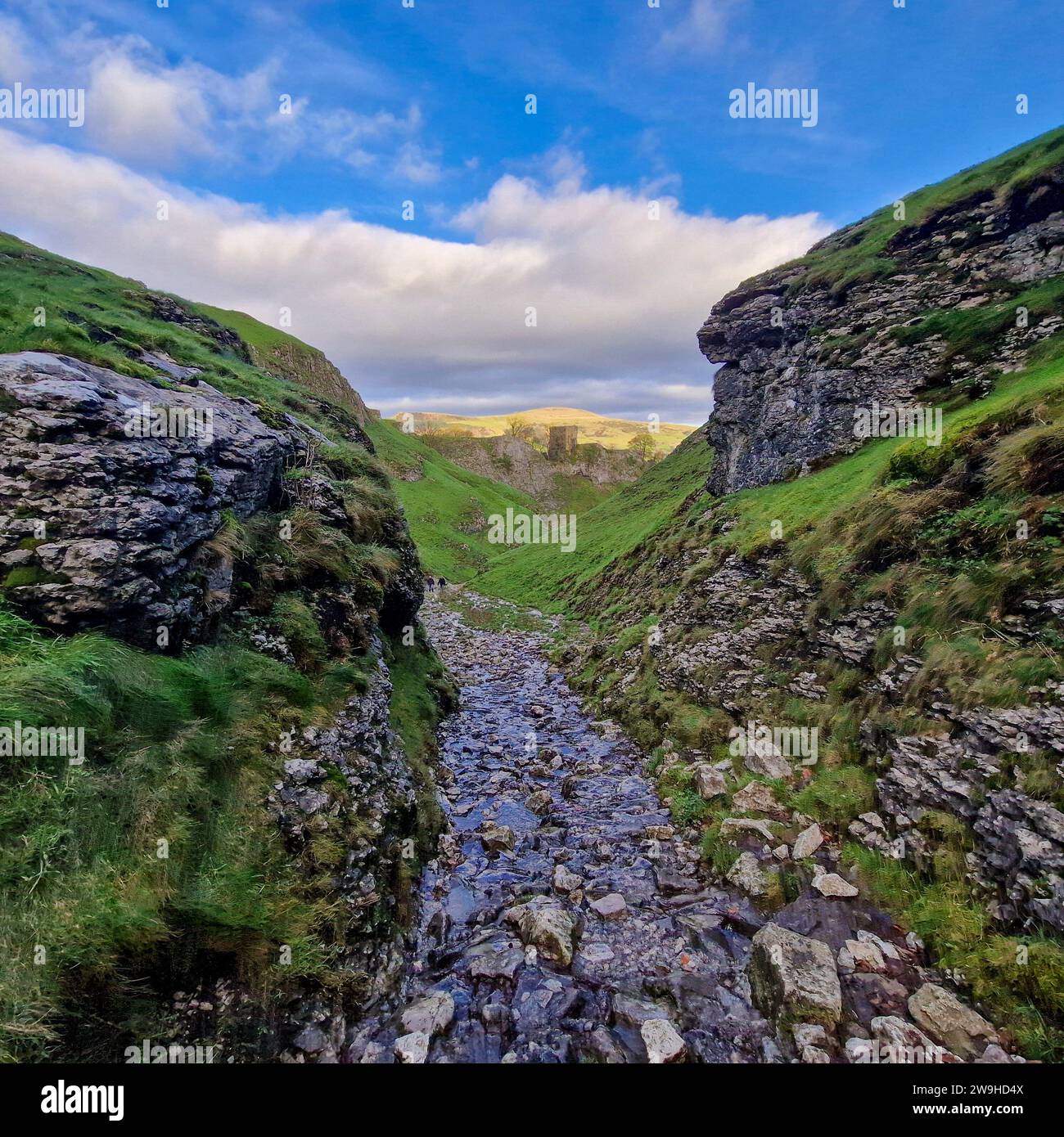 This trio of images captures the raw, untouched splendor of Cave Dale ...