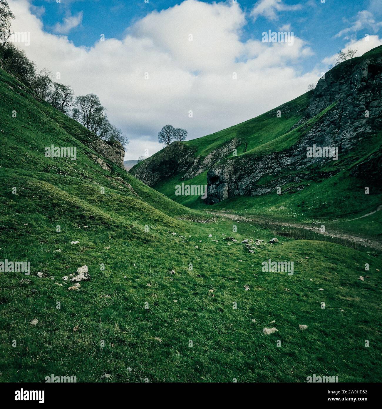 This trio of images captures the raw, untouched splendor of Cave Dale ...