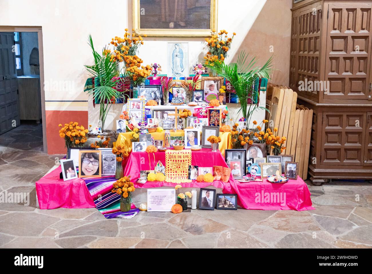 San Antonio, USA - October 31, 2023: altar at dia de los muertos at ...