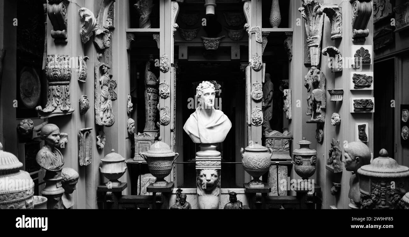 John soane museum london Black and White Stock Photos & Images - Alamy