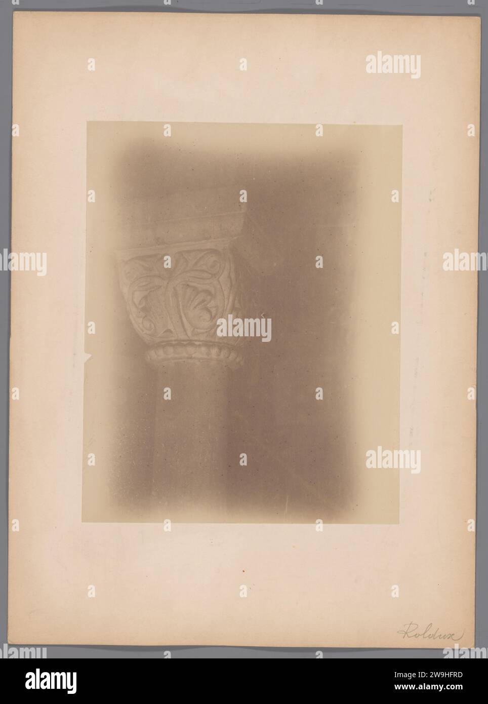 Capital of a column in Crypt from the Abbey Church in Rolduc, Anonymous ...