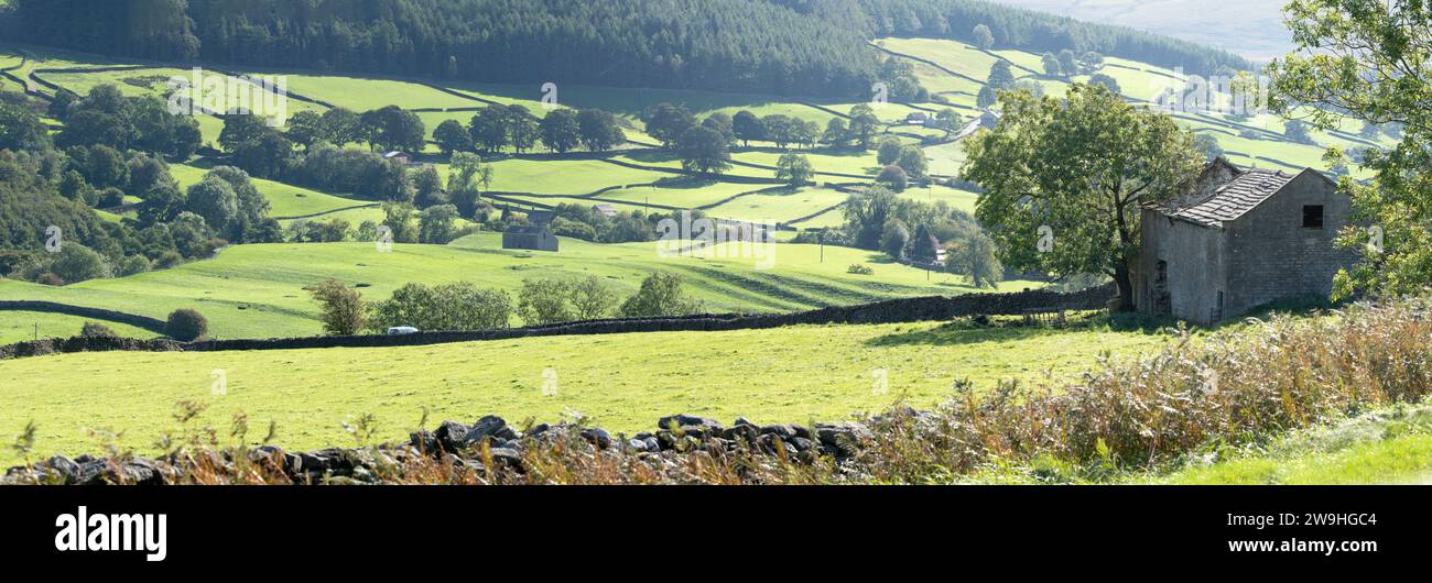 The farming hamlet of Howgill on the lower slopes of Simon's Seat in ...