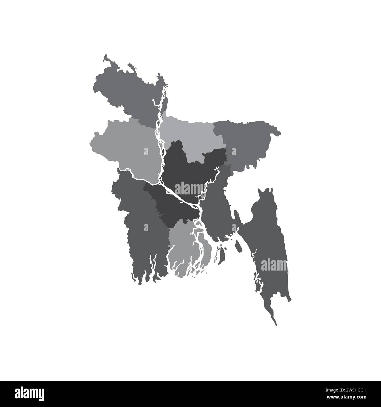 Map Of Bangladesh High-Res Vector silhouette and outline Graphic Stock ...