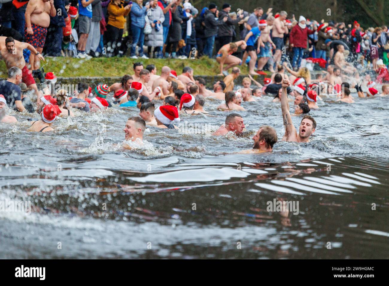 The annual Christmas morning dip into Blackroot Pool in Sutton ...