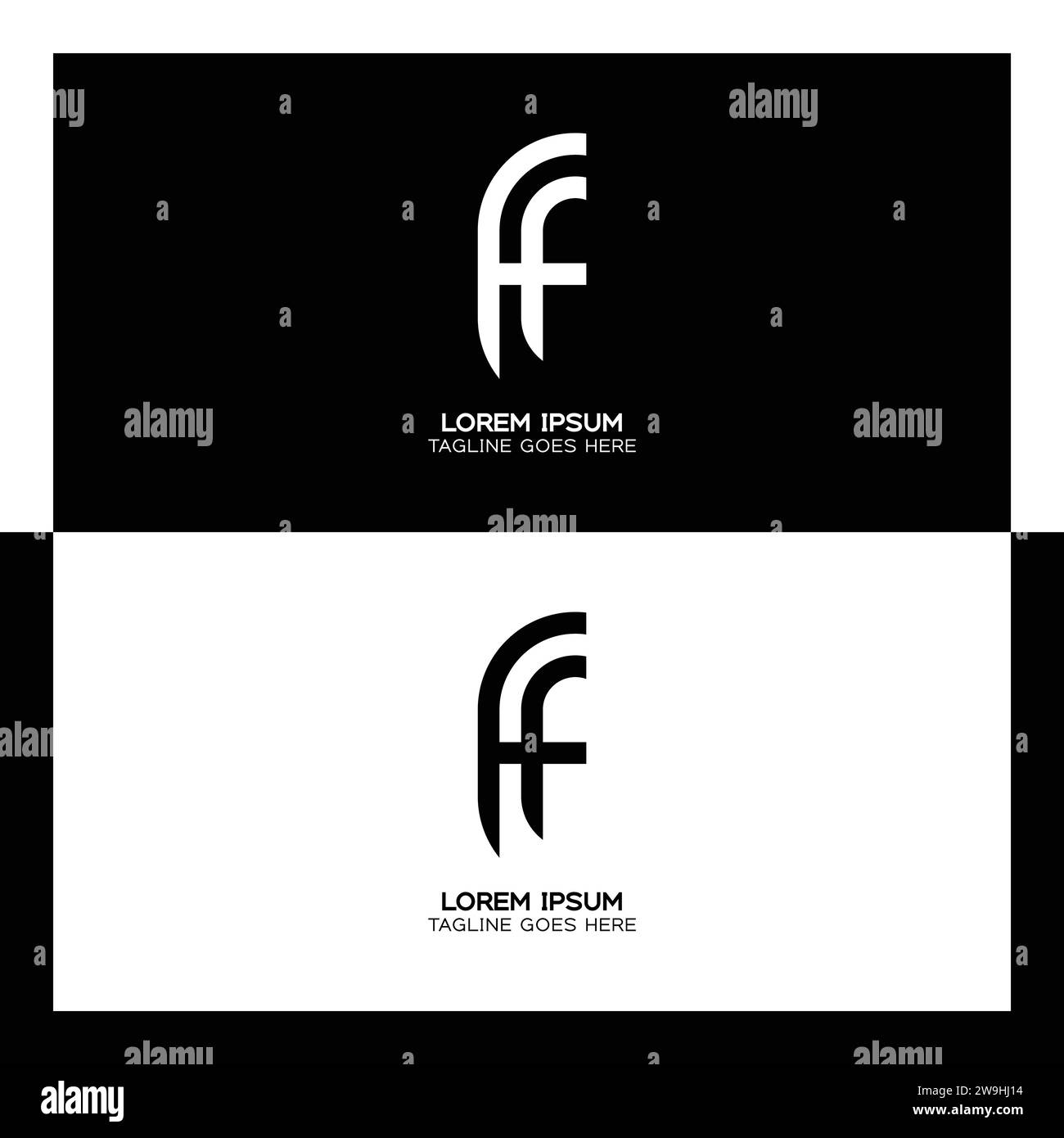 FF initial letters linked elegant logo. letter F and F pattern design monogram Stock Vector ...