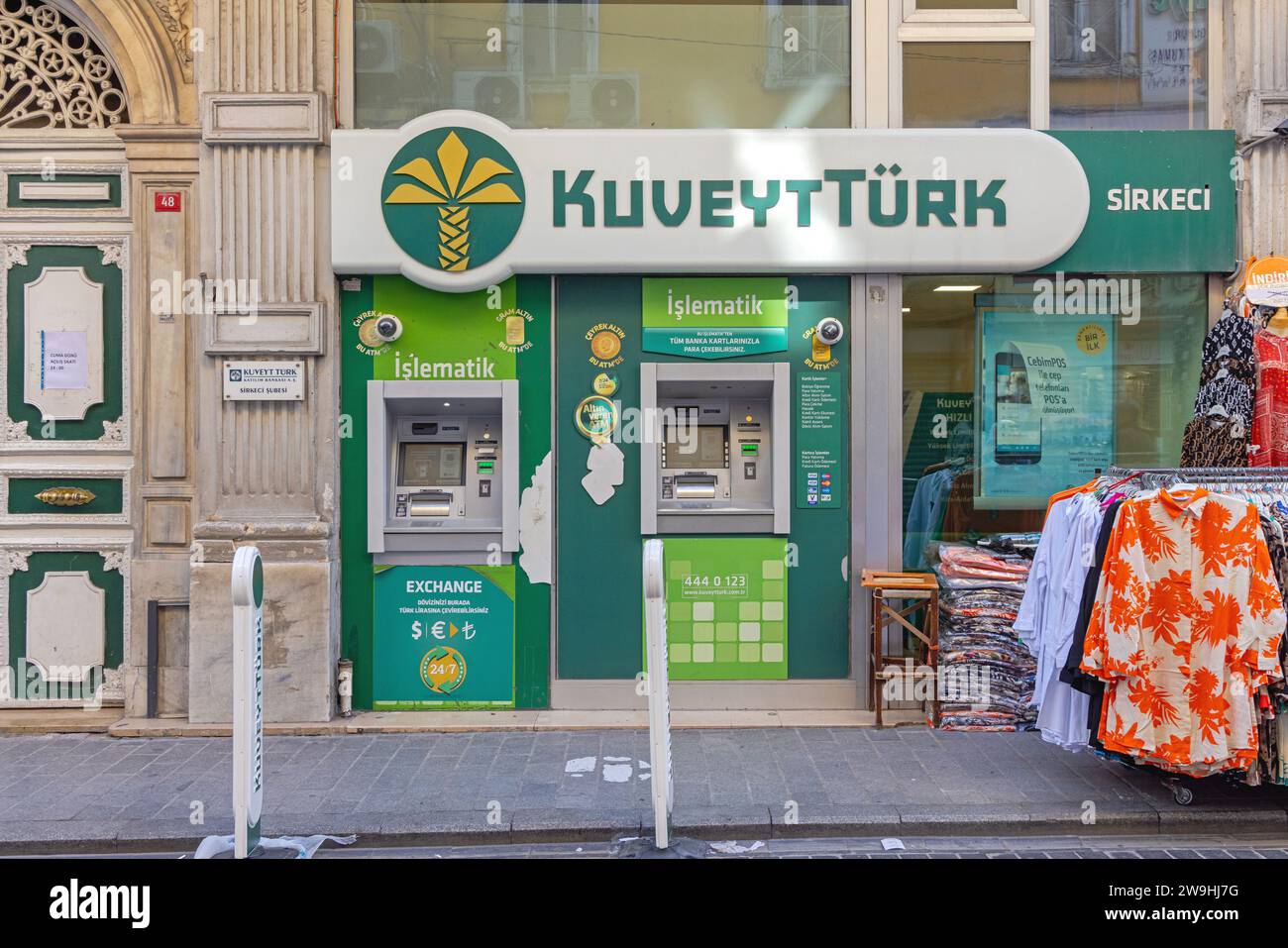 Istanbul, Turkey - October 20, 2023: Atm and Exchange Money Machine at ...
