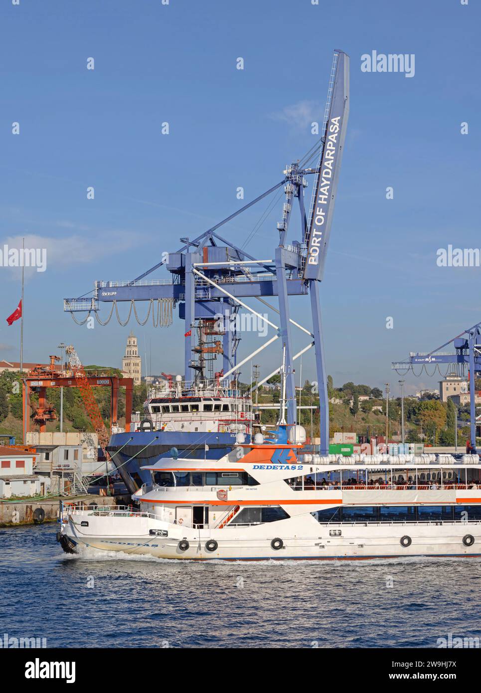 Istanbul, Turkey - October 19, 2023: Tall Gantry Crane at Port of ...