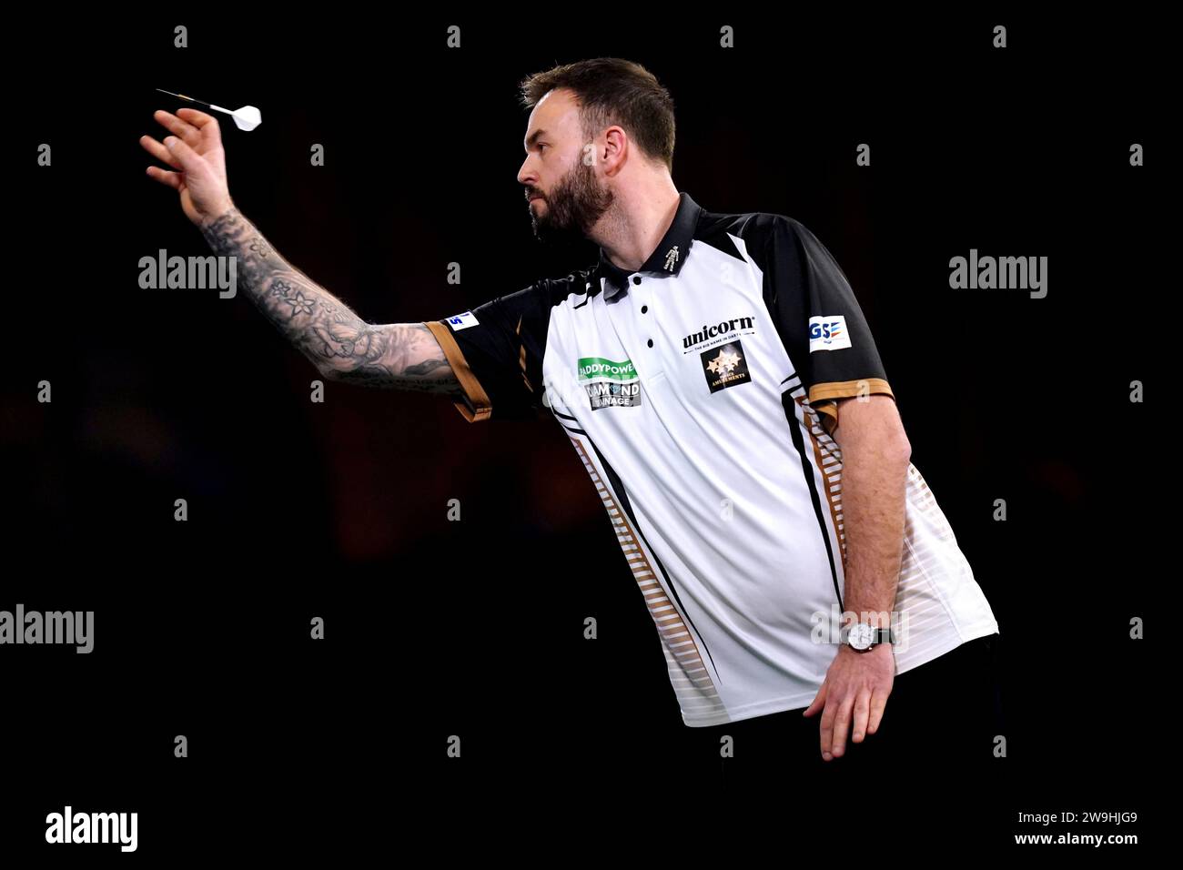 Ross Smith during his match against Chris Dobey on day eleven of the ...