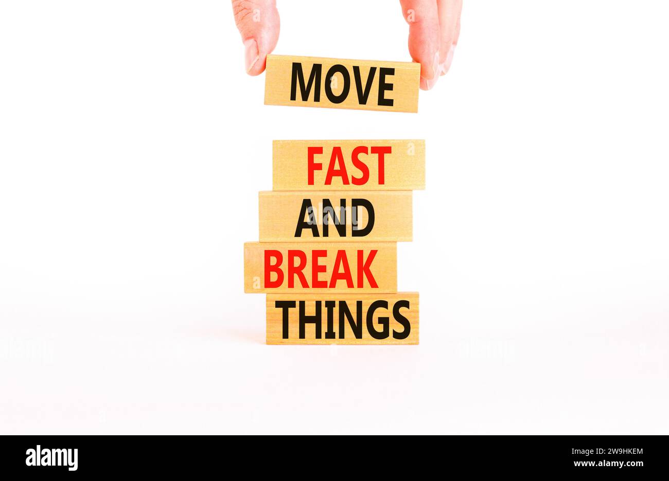 Move fast and break things symbol. Concept words Move fast and break ...